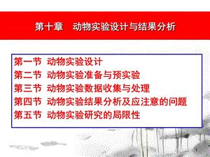 动物实验设计与结果分析 ppt