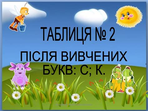Таблиці читання 1 клас Ppt