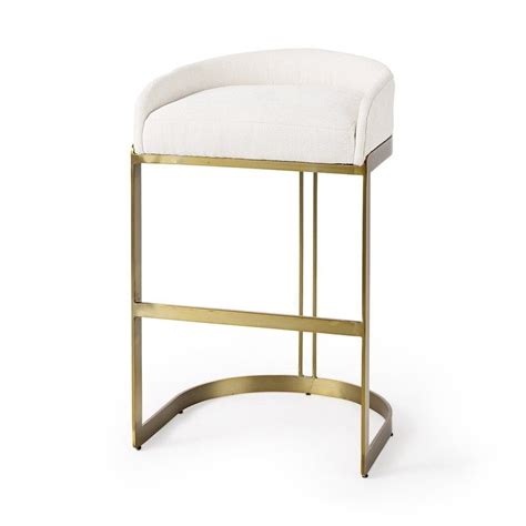 Low Back Gold Bar Stool Foter