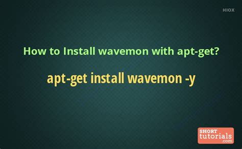 Install Wavemon Command