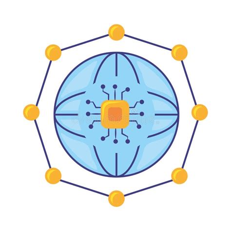 Brain Network In Digital Representation Stock Vector Illustration Of