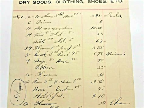 1907 Tecumseh Oklahoma Krouch Bros Tecumsehs Big Store Bill Of Sale