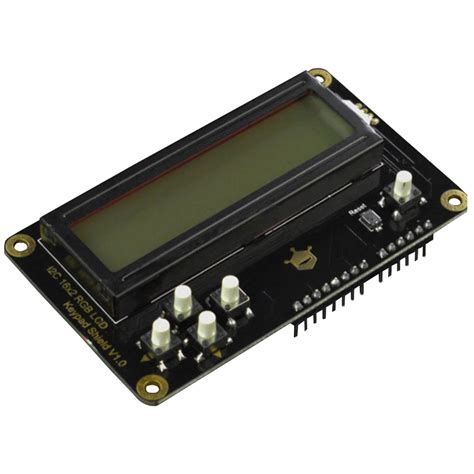 Dfrobot I2c Rgb Backlight Lcd 16x2 Display Module For Arduino Black Text Robotshop