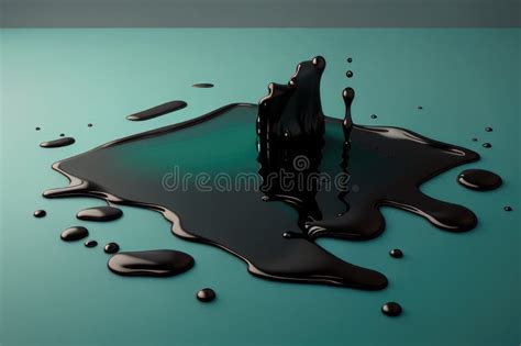 Oil Spill An Oil Spill In The Ocean With Dark Thick Oil Spreading Across The Water S Surface