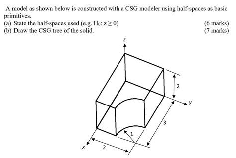 A Model As Shown Below Is Constructed With A Csg