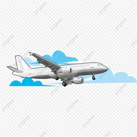 коммерческий самолет Png в воздухе самолет самолет плоский вектор Png картинки и пнг рисунок