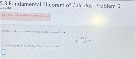 Solved Fundamental Theorem Of Calculus Problem Chegg