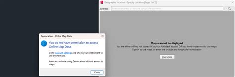 you do not have permission to acces online map data autodesk community