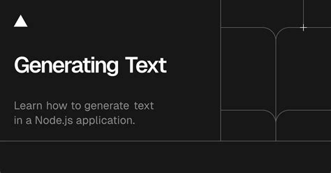 node js generating text