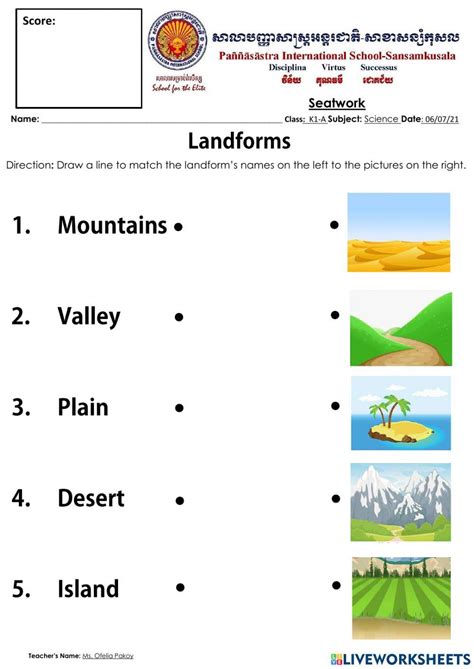 Landforms Worksheets Worksheets Library