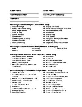 Iep Parent Concern Statement Samples