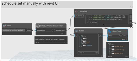 Schedulefilter And Addfilter Error Revit Dynamo