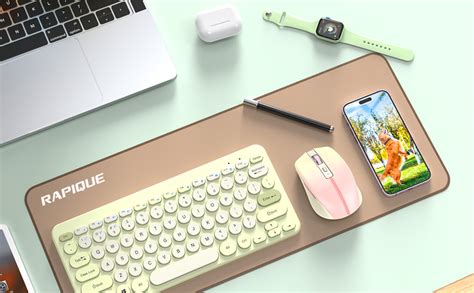 Amazon Com RAPIQUE Bluetooth Wireless Mouse Rechargeable Multi Device Computer Mice Tri Mode