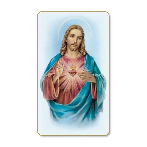 Bulk Prayer Cards Sacred Heart Of Jesus Prayer Card