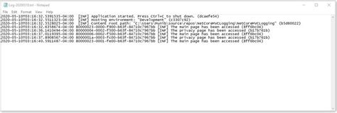 add file logging to an asp core mvc application