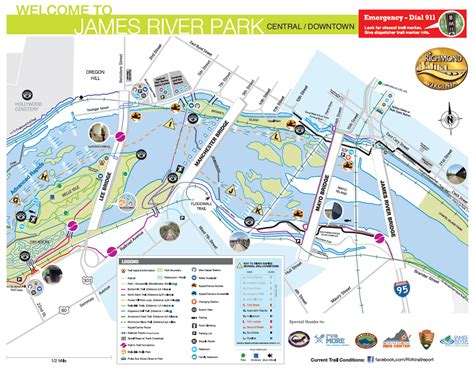 Map Of James River Park System Jrps