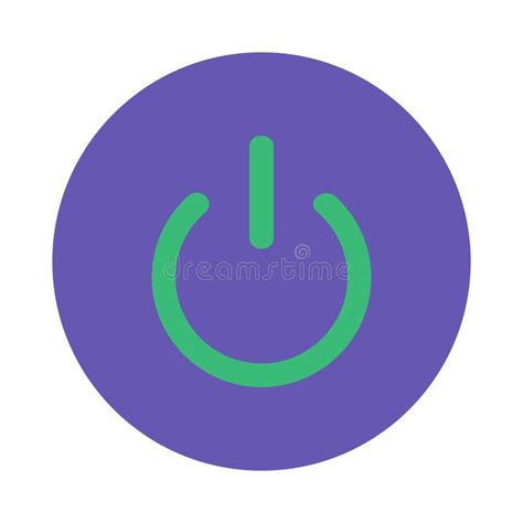 Round Sensor On Key Round Sticker Dynamic Button Stock Vector Illustration Of Shutdown Push