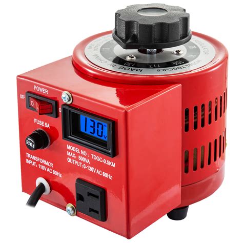 Vevor Variable Transformer 500va Ac Voltage Digital Display 0 130v 110v