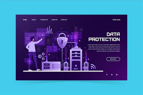 Premium Vector Data Protection Concept
