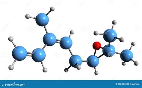 Ocimene Molecule Structural Chemical Formula Ball And Stick Model
