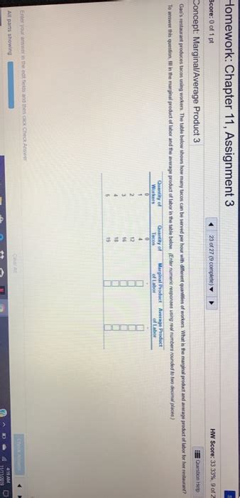 Solved Homework Chapter 11 Assignment 3 Score 0 Of 1 Pt