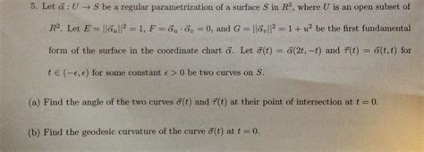 Differential Geometry Review Questions Need Help Mathematics Stack