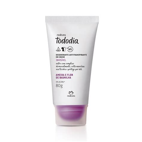 Creme Desodorante Natura Tododia Ameixa E Flor De Baunilha 48h 80g