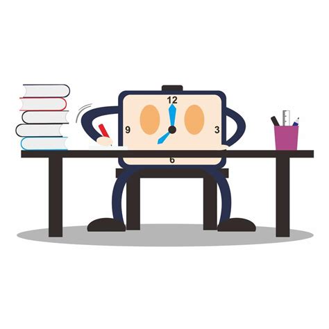 Learning Clock Vector Illustration Design 14895298 Vector Art At Vecteezy