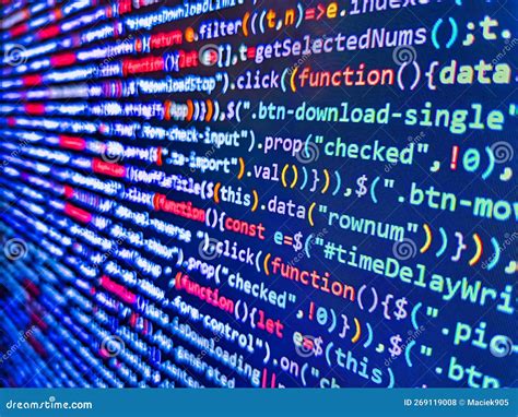 Html5 In Editor For Website Development Abstract Information Digital Technology Modern