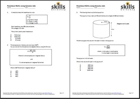 Functional Skills Entry Level 2 Maths Worksheets Free Printable