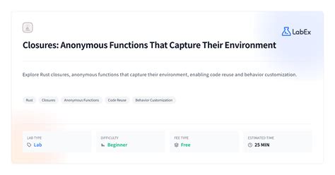 Closures Anonymous Functions That Capture Their Environment Labex