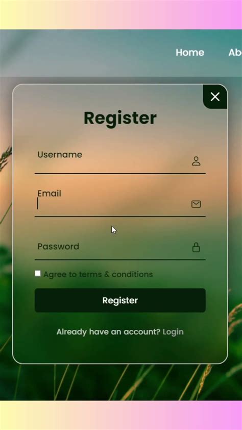 How To Create A Login And Register Page Using Html Css And Javascript