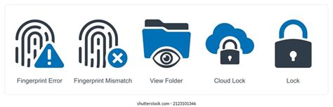 Fingerprint Error Fingerprint Mismatch Icon Concept Stock Vector