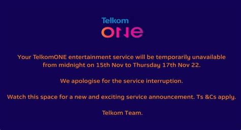 TV With Thinus TelkomONE Video Streamer Goes Offline Says Service Announcement Will Be Made