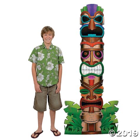 Tiki Totem Pole Cardboard Stand Up 1 Pieces