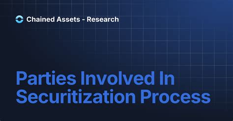 Parties Involved In Securitization Process Chained Assets Research