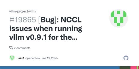 Bug Nccl Issues When Running Vllm V091 For The Deepseek R1 Model B200 Gpu · Issue 19865