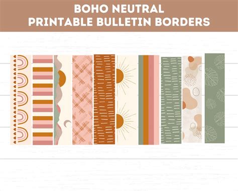 Neutral Boho Rainbow Classroom Decor Elementary Classroom Decor Printable Classroom Decor Nature