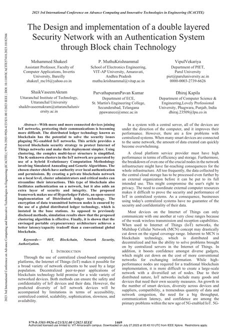 Pdf The Design And Implementation Of A Double Layered Security