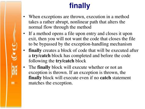Ppt Index Exception Handling Exception In Java Exception Types Uncaught Exception Throw