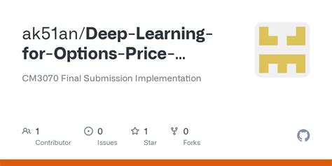 Deep Learning For Options Price Prediction CM3070 Implementation Final