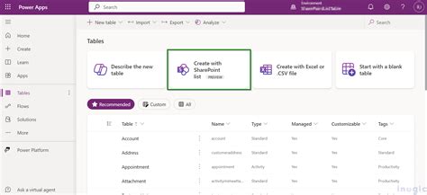Create A Table In Dynamics 365 Crm From The Sharepoint List Power