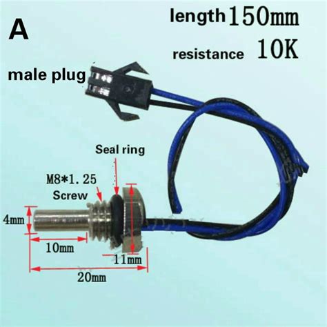 10k50k Wall Mounted Furnace Probe Gas Water Heater Accessories Temperature Sensor Temperature