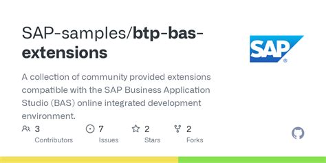 GitHub SAP Samples Btp Bas Extensions A Collection Of Community Provided Extensions
