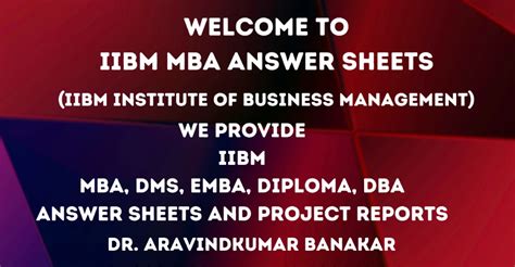 IIBM MBA Case Lets Answer Sheets IIBM MBA Answer Sheets IIBM EMBA Answer Sheets At Best