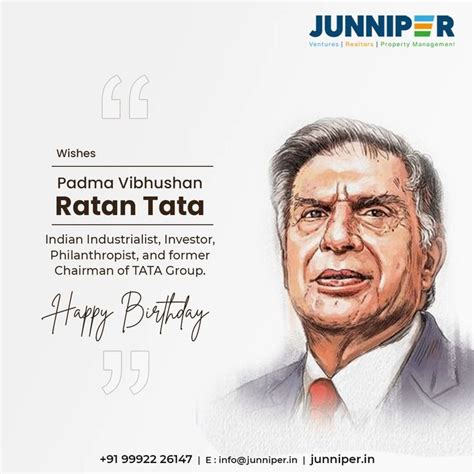 Happy Birthday Sir Ratan Tata Junniper Realtor Ratan Tata Tata Very Happy Birthday