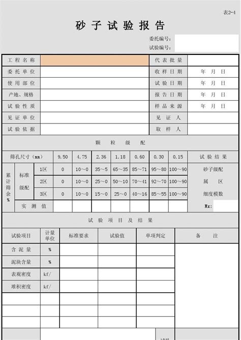 砂子试验报告word文档在线阅读与下载免费文档