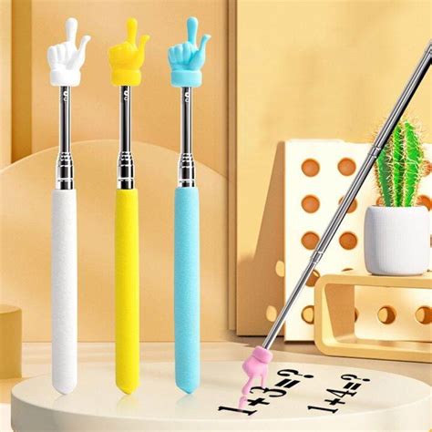 Rf Notes Telescopic Teachers Pointer Rod Finger Design Retractable