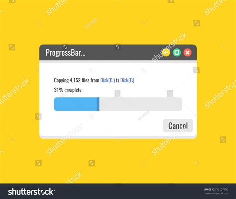 Progress Bar File Copying Template Vector Stock Vector Royalty Free 772107790 Shutterstock