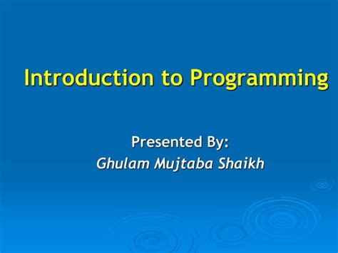 C Programming Language Lecture 1 3ppt Programming Languages